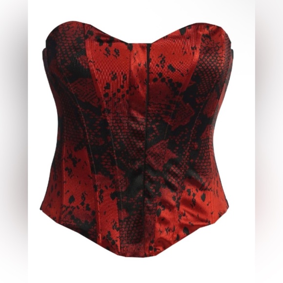 JLUXLABEL | Tops | Womens Snake Print Corset | Poshmark